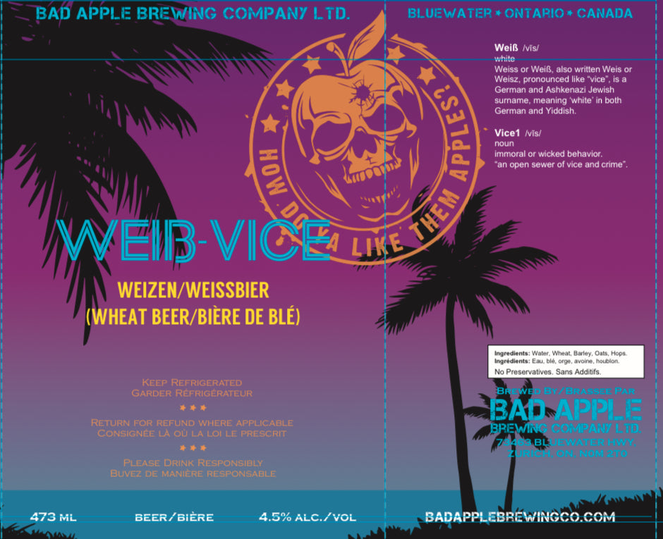 Weiss Vice Wheat Beer – Bad Apple Brewing Company Ltd.