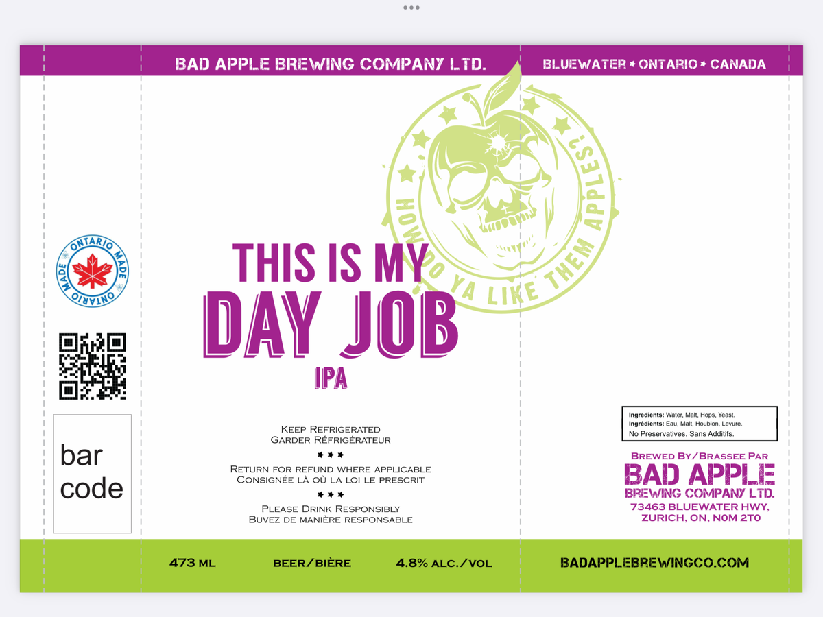 This Is My Day Job – Bad Apple Brewing Company Ltd.
